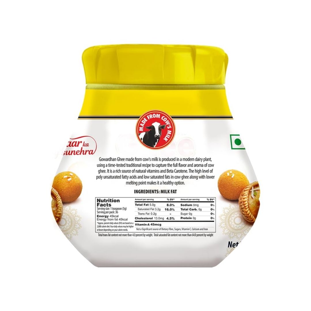 Gowardhan Ghee – Pure Cow’s Milk Ghee for Pooja, Hindu Rituals & Sacre ...